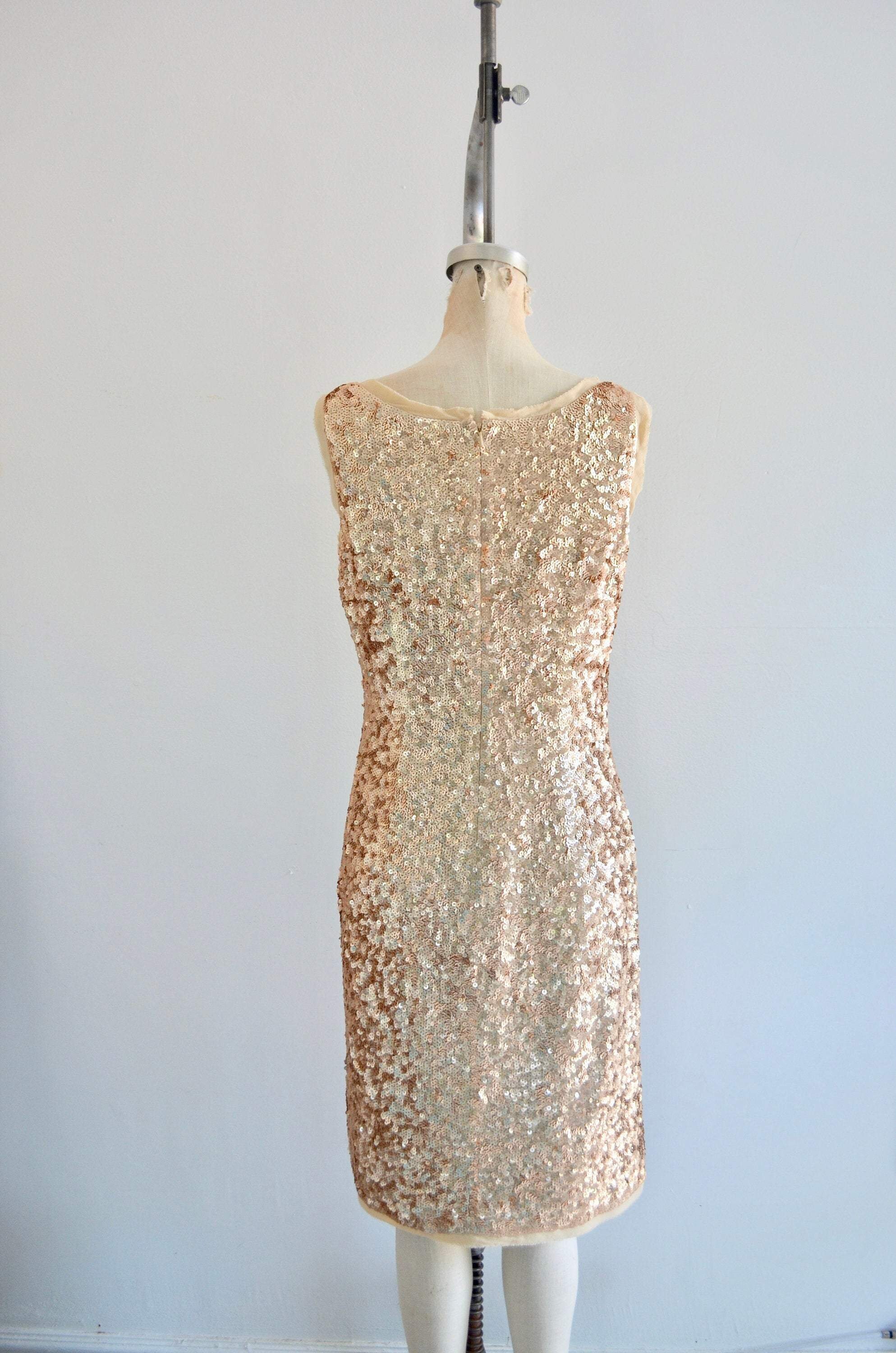 Saturday Night Gold Silk Sequined Beaded Party Made Of Honor | Etsy