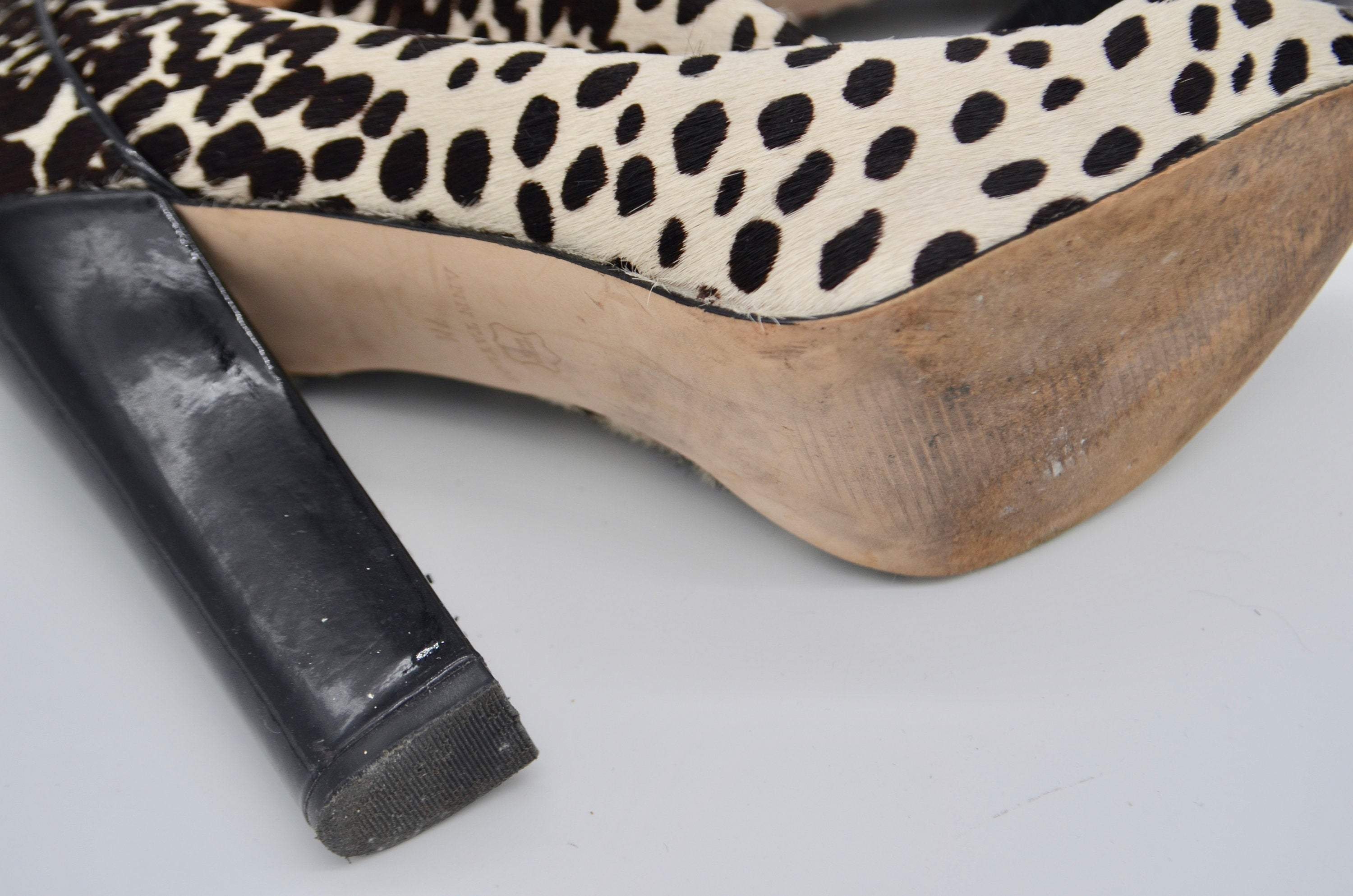 Anne Klein Animal Print Botines Botines de Cuero Leopardo-Estampado ...