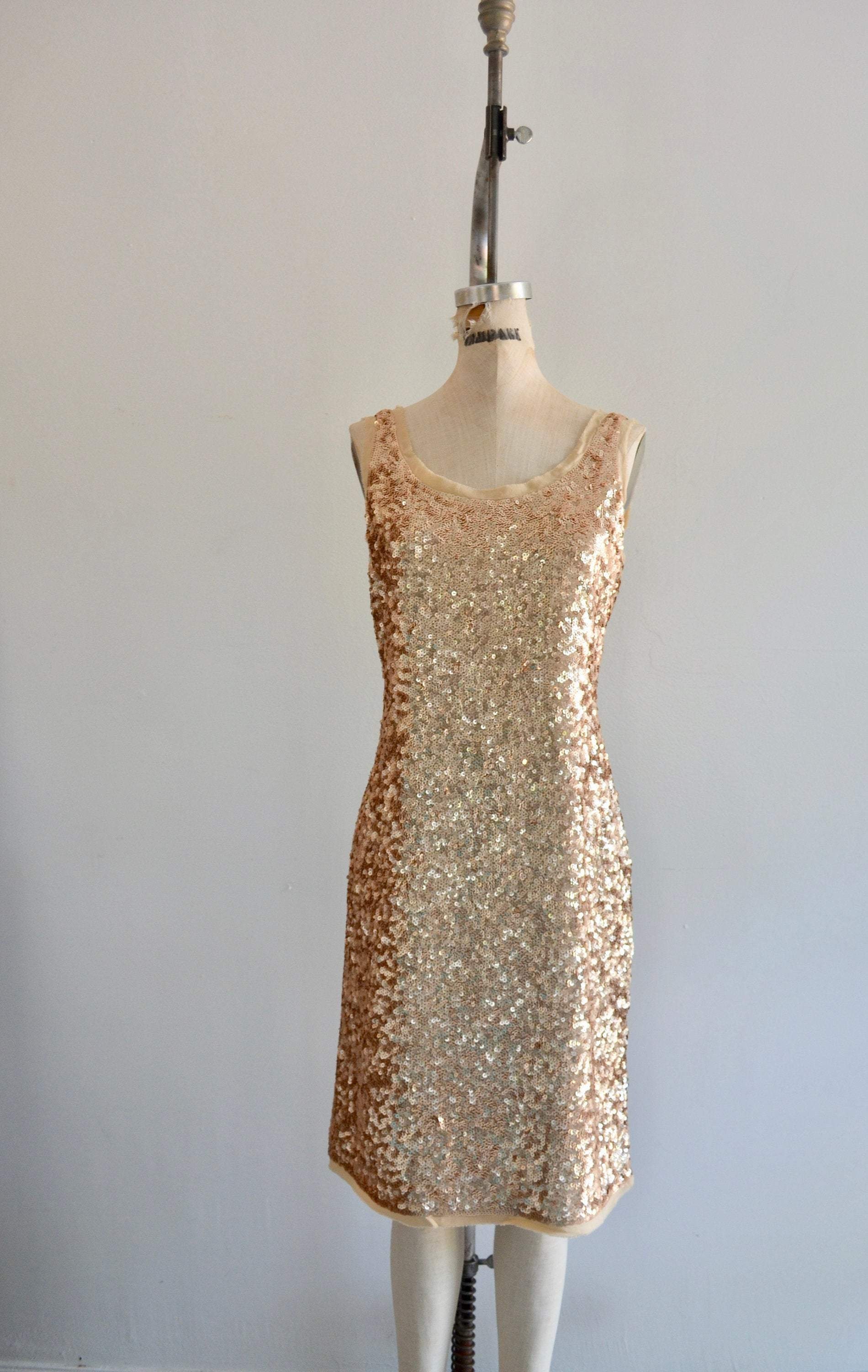 Saturday Night Gold Silk Sequined Beaded Party Made Of Honor | Etsy