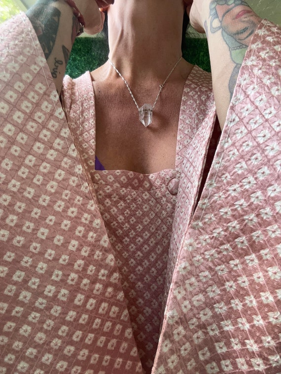 Original Kimono Vest Japanese Rose Origami Pattern Wo… - Gem