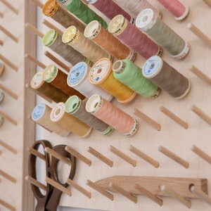 Sewing Organiser Cotton Thread Board Rack Pegboard Wall Storage Hanging ...