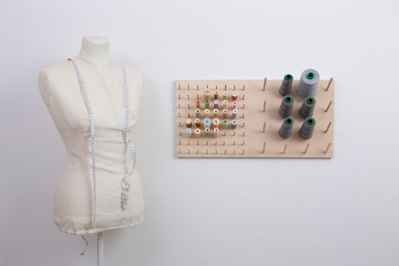 Birch Plywood Sewing Wall Storage Cotton Reel Spools - Etsy UK