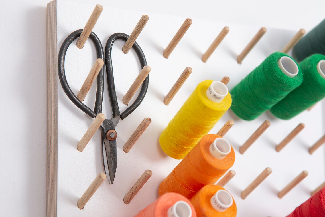 Spool Rack Thread Holder Sewing Pegboard Storage Sewing Room - Etsy