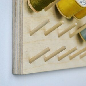 Thread Storage Wall Organiser Birch Plywood Spool Rack Sewing Room - Etsy