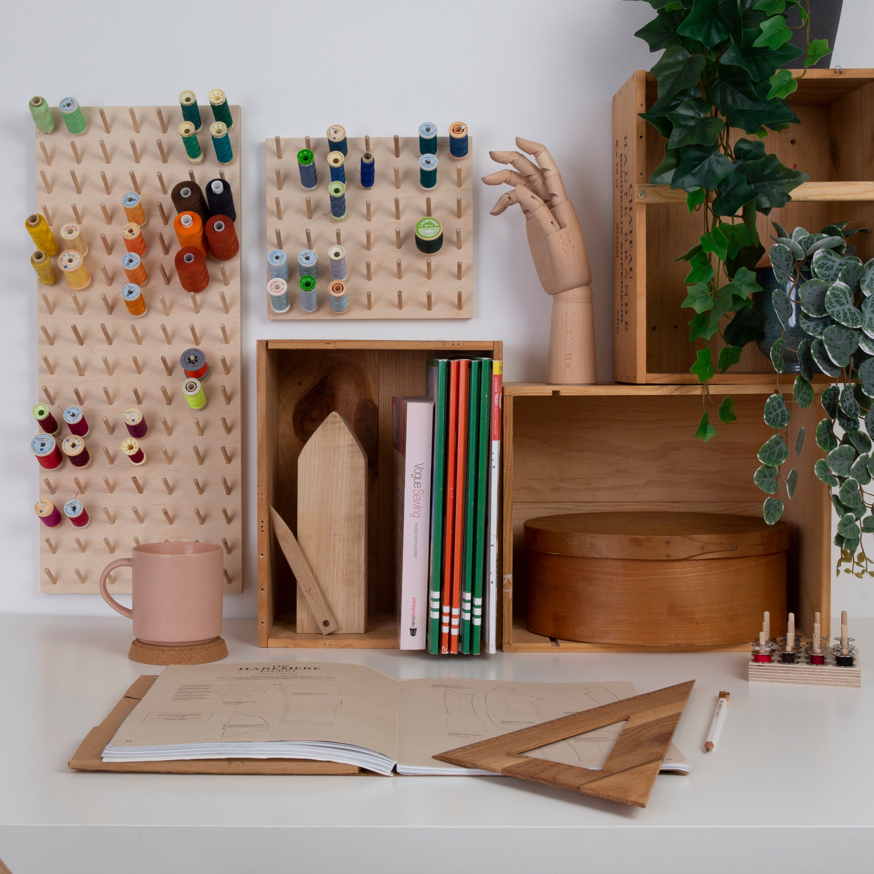 Sewing Organiser Cotton Thread Board Rack Pegboard Wall - Etsy UK