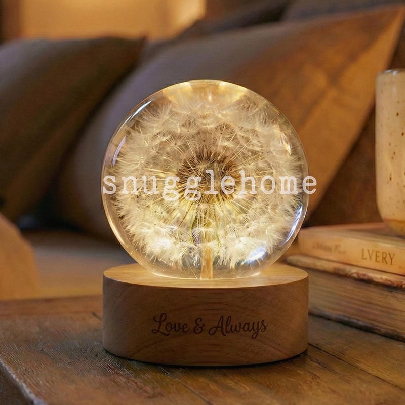 Night Light Dandelion Lamp - Etsy