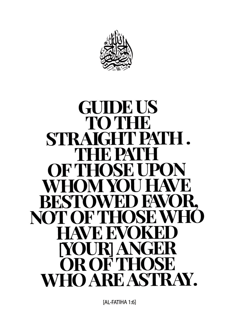 A3 Surah Fatiha Print | Islamic Wall Art, Islamic Art, Quran ...
