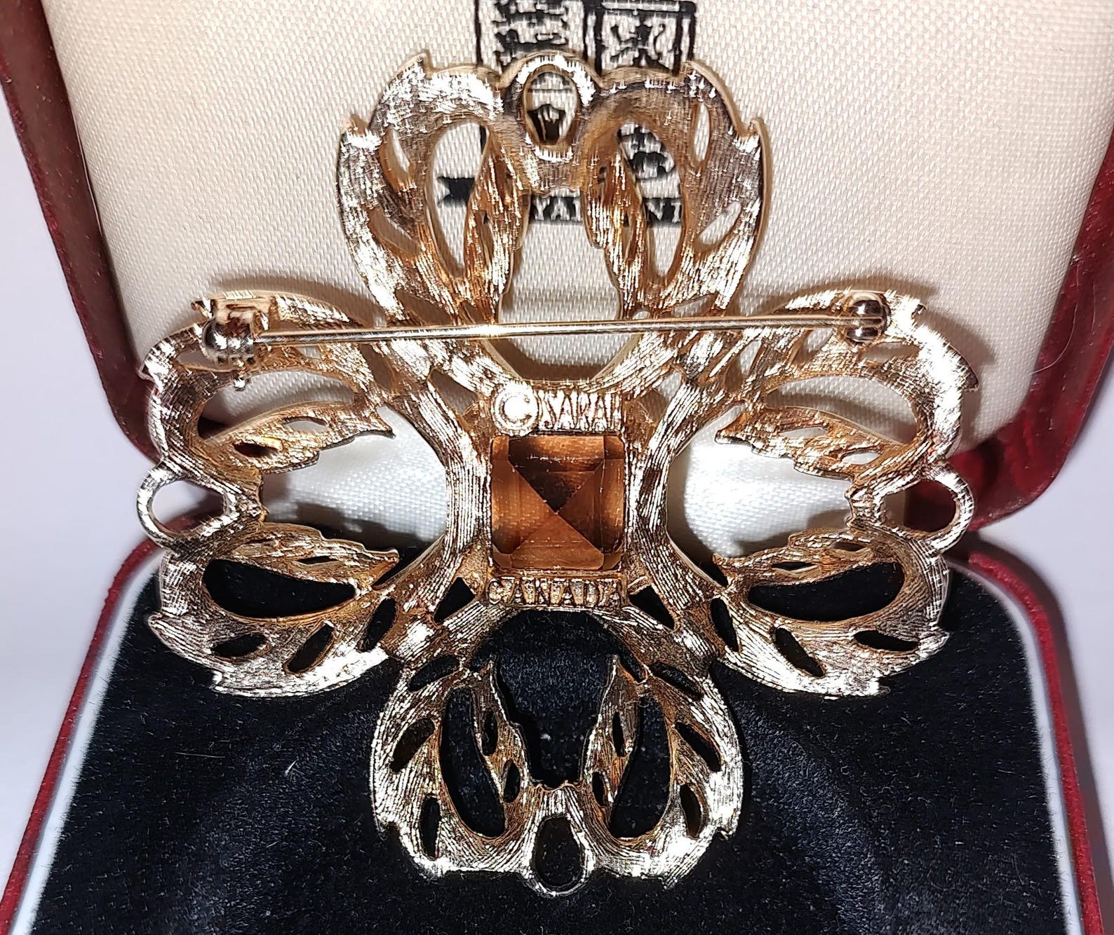 Sarah Coventry Amber Vintage Brooch - Etsy