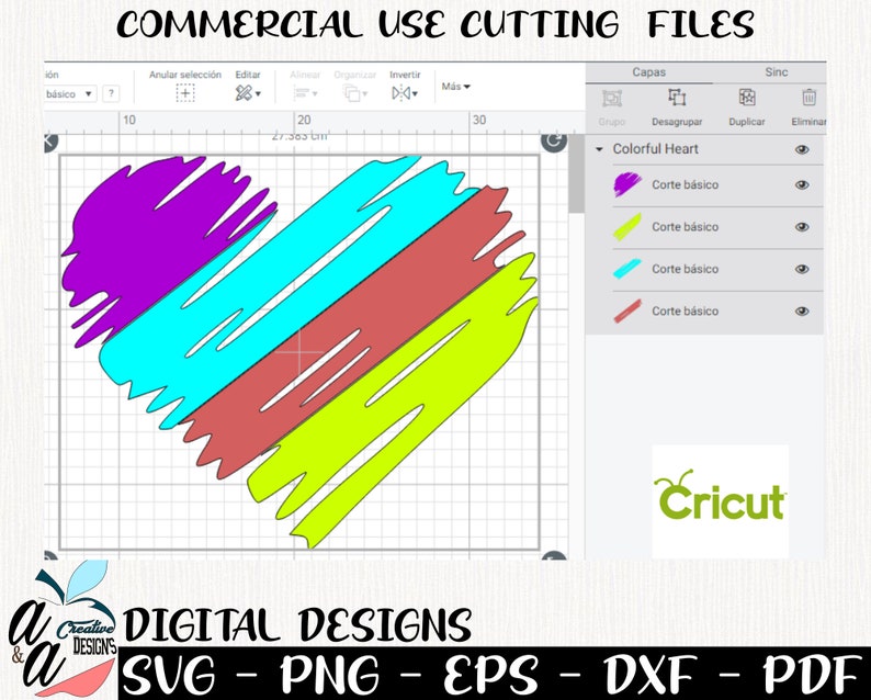 Colorful Heart svg Heart svg Colorful Heart Design Hearts | Etsy