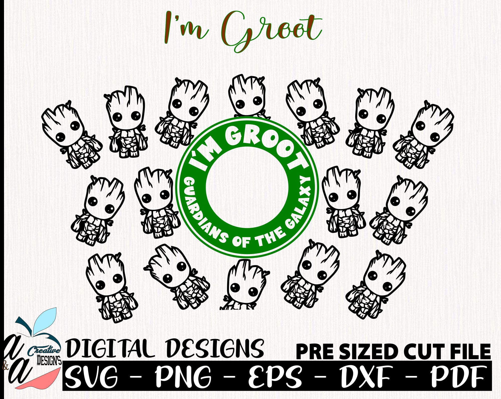 I Am Groot Cup 24 Oz Galaxy Svg Movie Cup Groot Full Wrap - Etsy