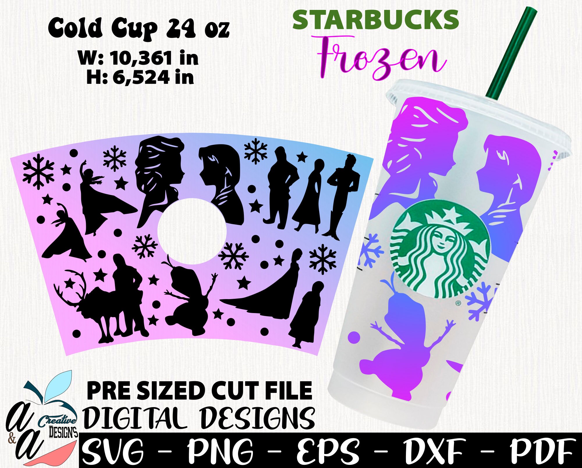 Princesses Wrap svg Disney Princesses svg Cold Cup Starbucks Disney ...