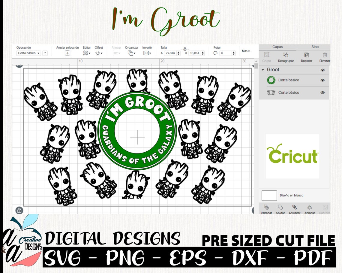 I Am Groot Cup 24 Oz Galaxy Svg Movie Cup Groot Full Wrap - Etsy