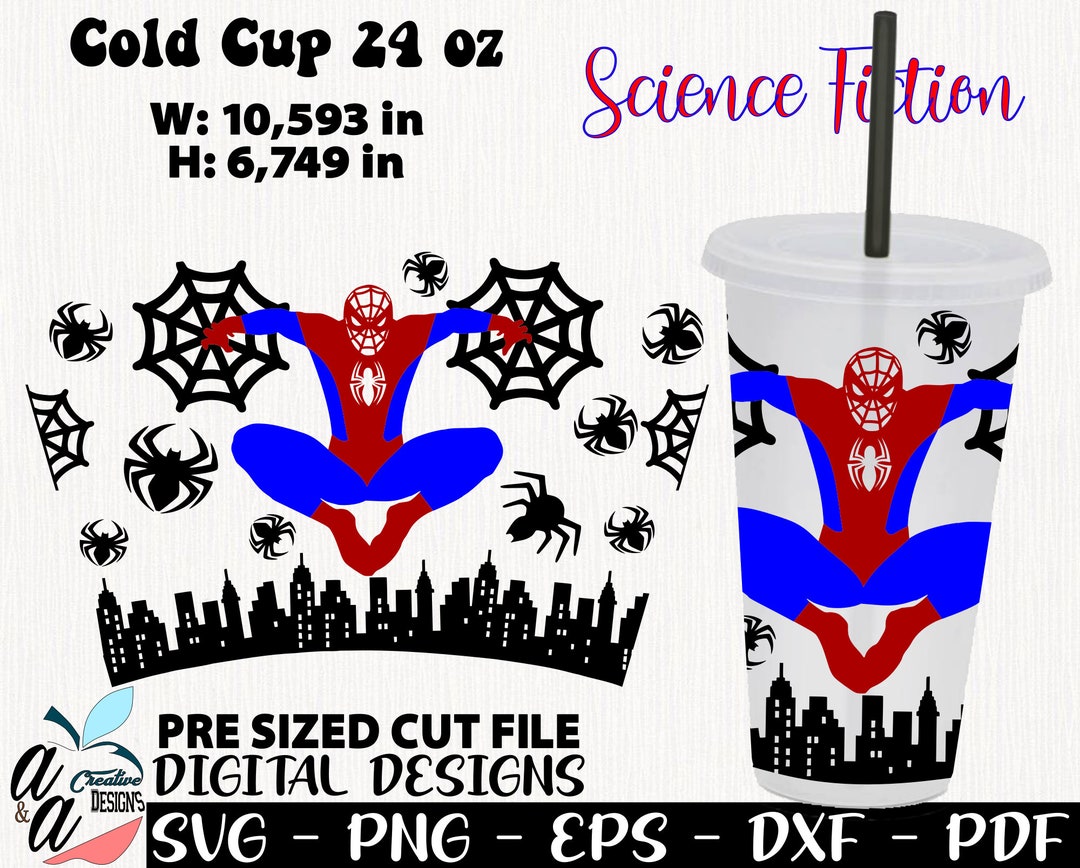 Spider Cup 24 Oz, Spider Svg Cup, Heroe Svg, Spider Svg Cup 24 Oz ...