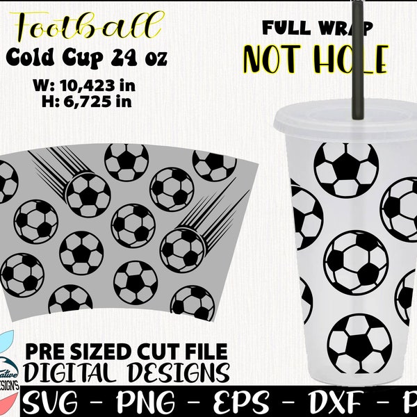 Football Cold Cup Svg - Etsy