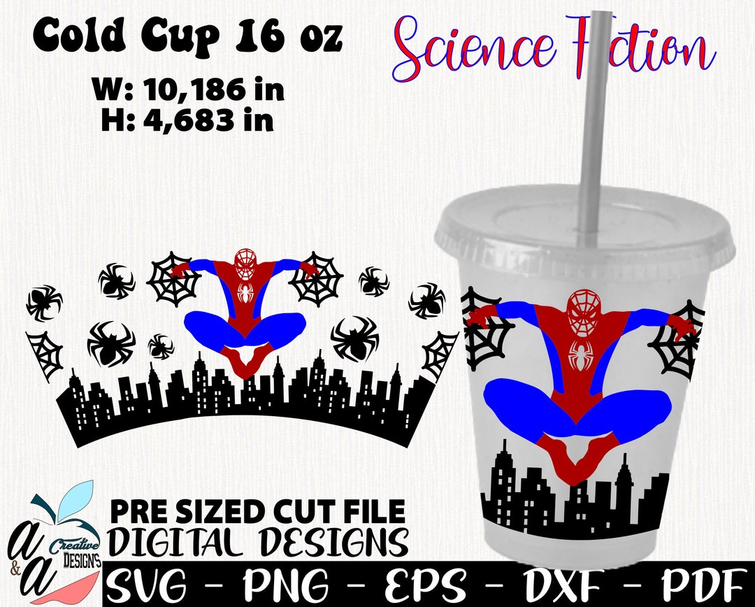 Spider Cup 16 Oz, Spider Svg Cup, Heroe Svg, Spider Svg Cup 16 Oz ...