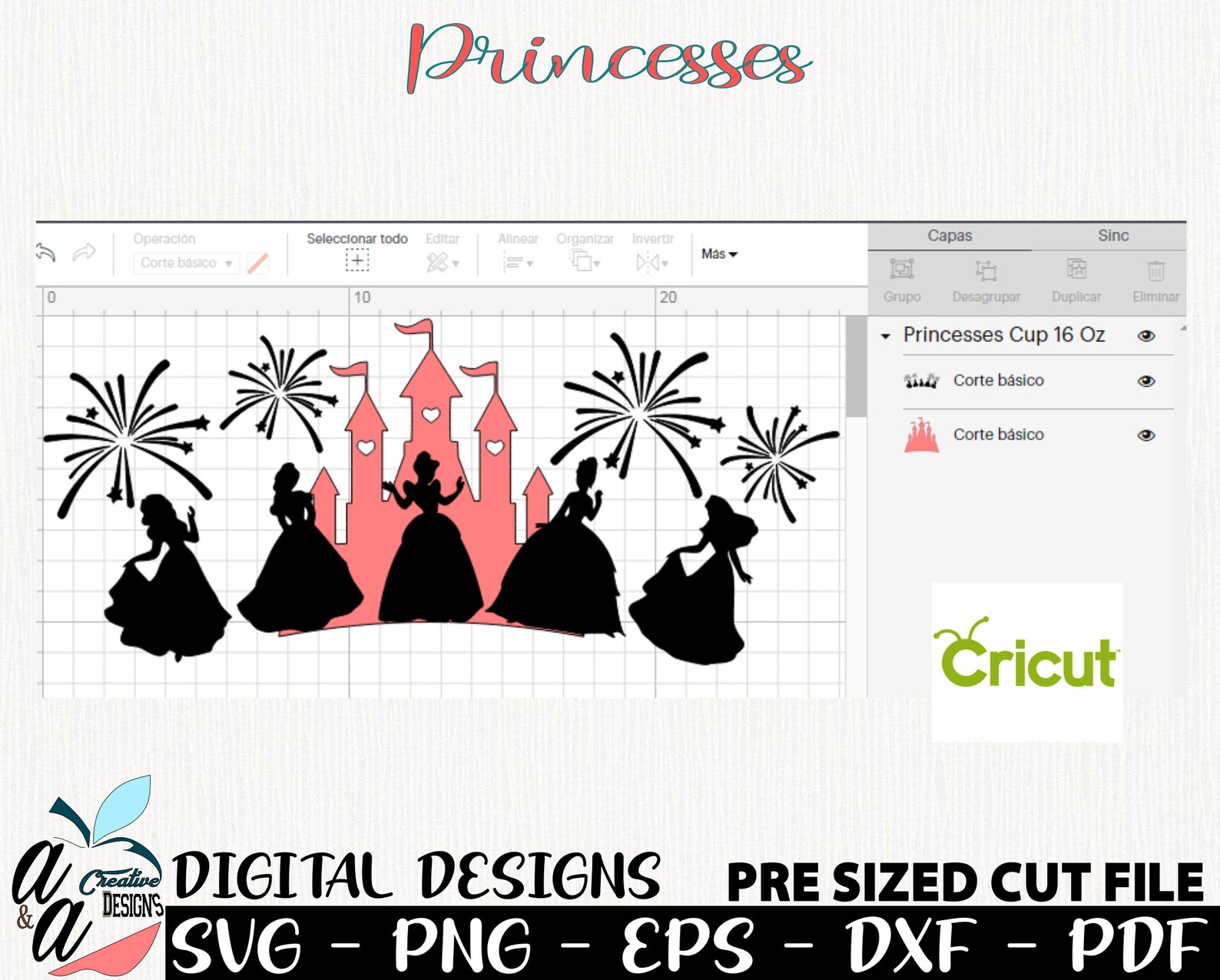 Magic Princesses Svg Princesses Cup 16 Oz Love Svg Magic - Etsy