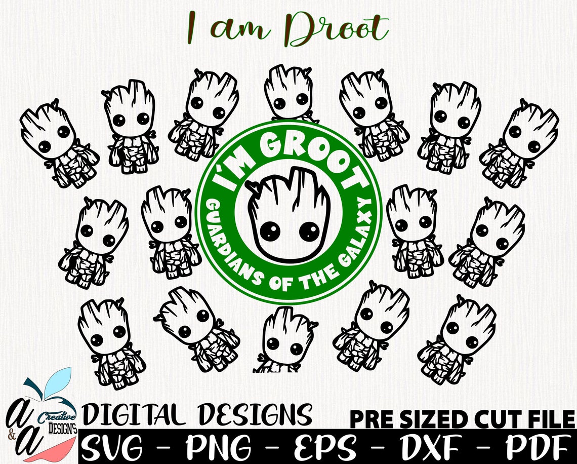I Am Groot Cup 24 Oz Galaxy Svg Movie Cup Groot Full Wrap - Etsy