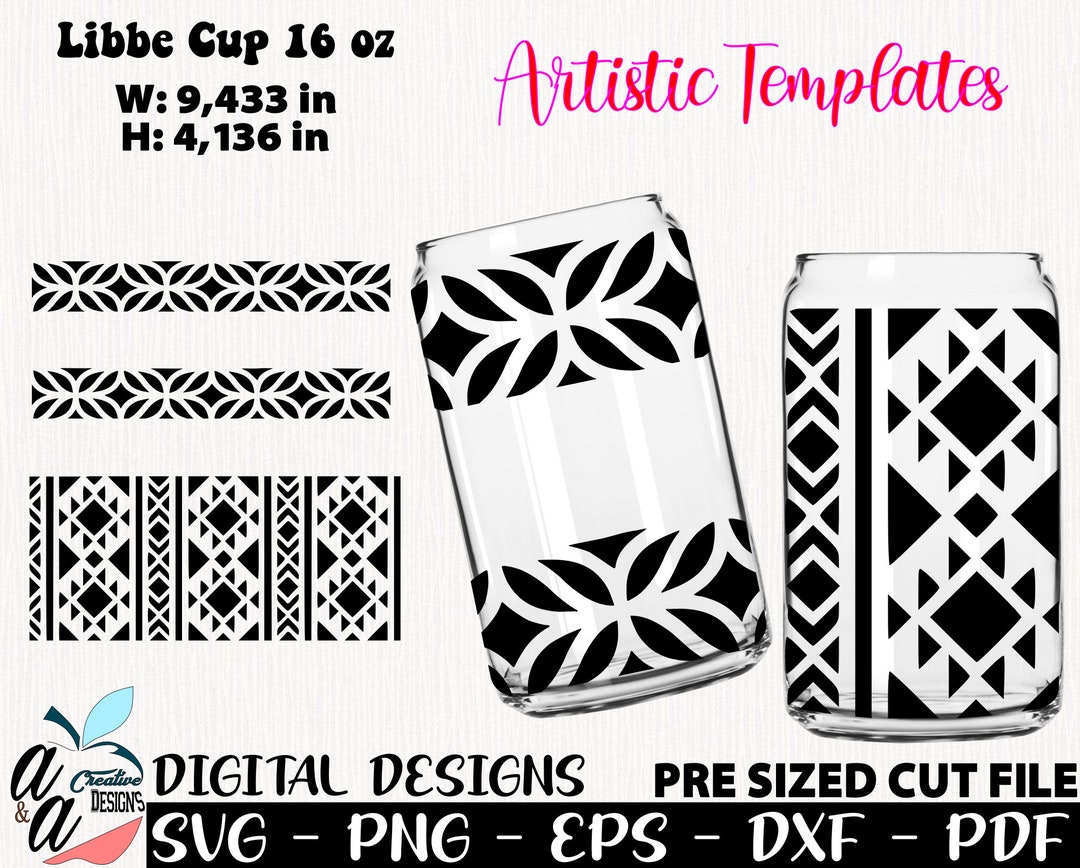 Artistic Templates Crystal Glass Svg, Petals Glass Svg, Squars Designs ...