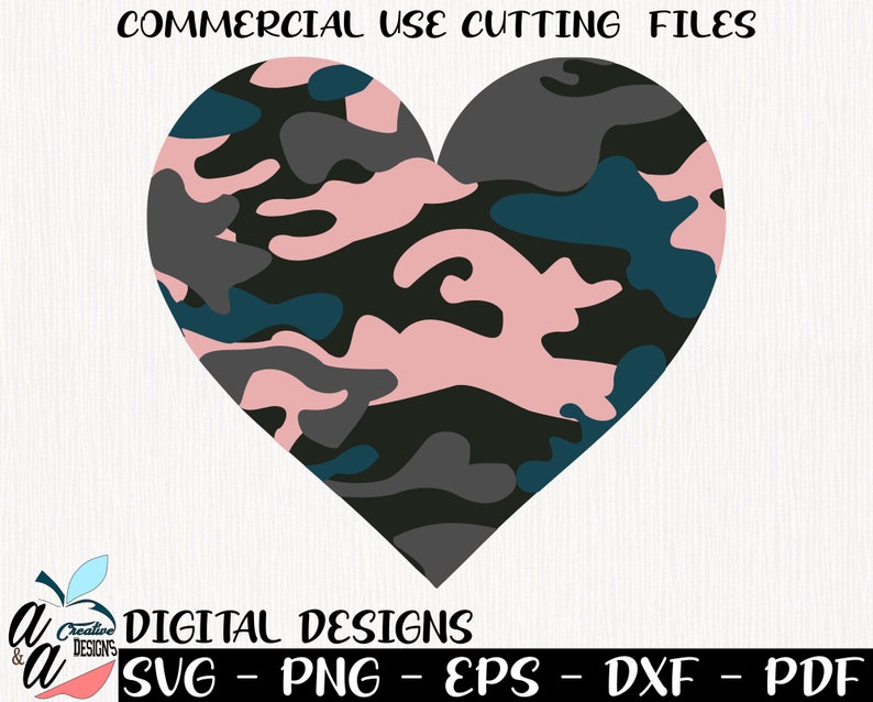 Army Heart Svg Heart Svg Heart Svg Army Heart Png Heart - Etsy