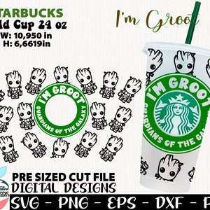 I Am Groot Cup 24 Oz Galaxy Svg Movie Cup Groot Full Wrap - Etsy