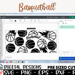 Basquet Libbey Can 16 Oz, Basquetball Svg Cup, Sport Lover Glass Svg ...