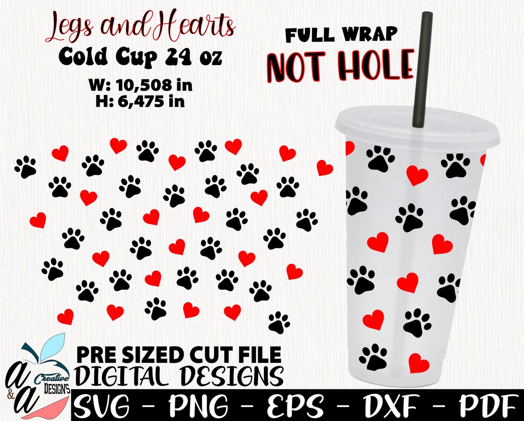 Puppy Svg, Puppy Cold Cup, Dog Full Wrap 24 Oz, Love Svg Desing, Love ...