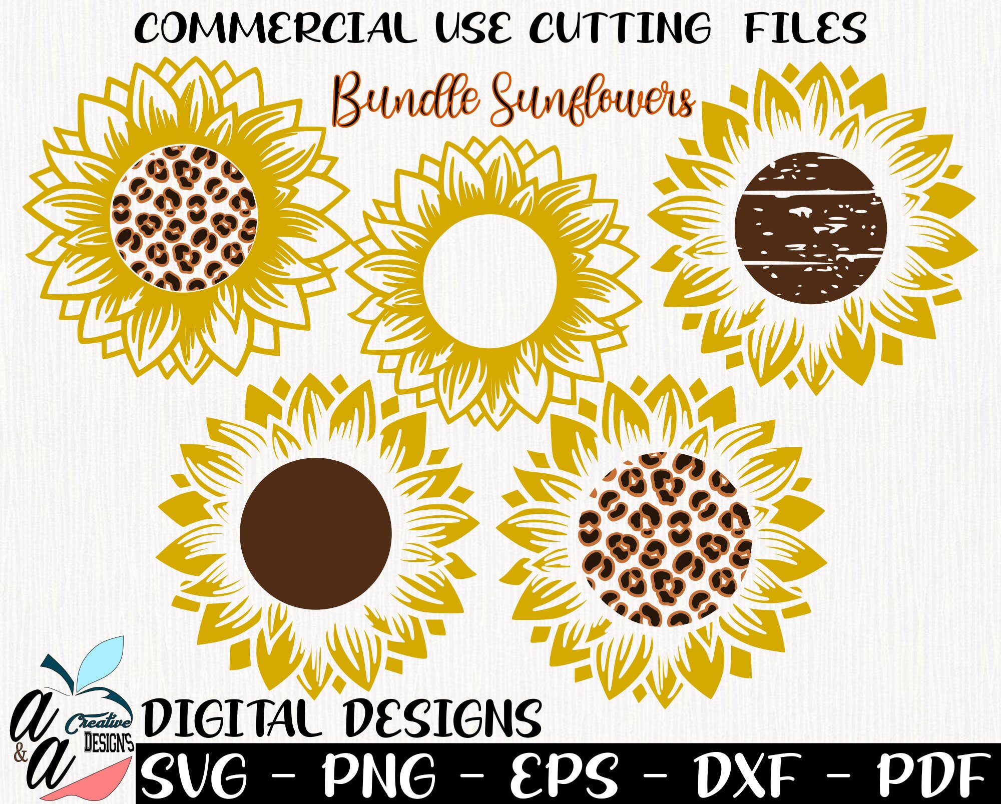 Sunflower Svg Sunflower Png Sunflowers Design Sunflowers - Etsy