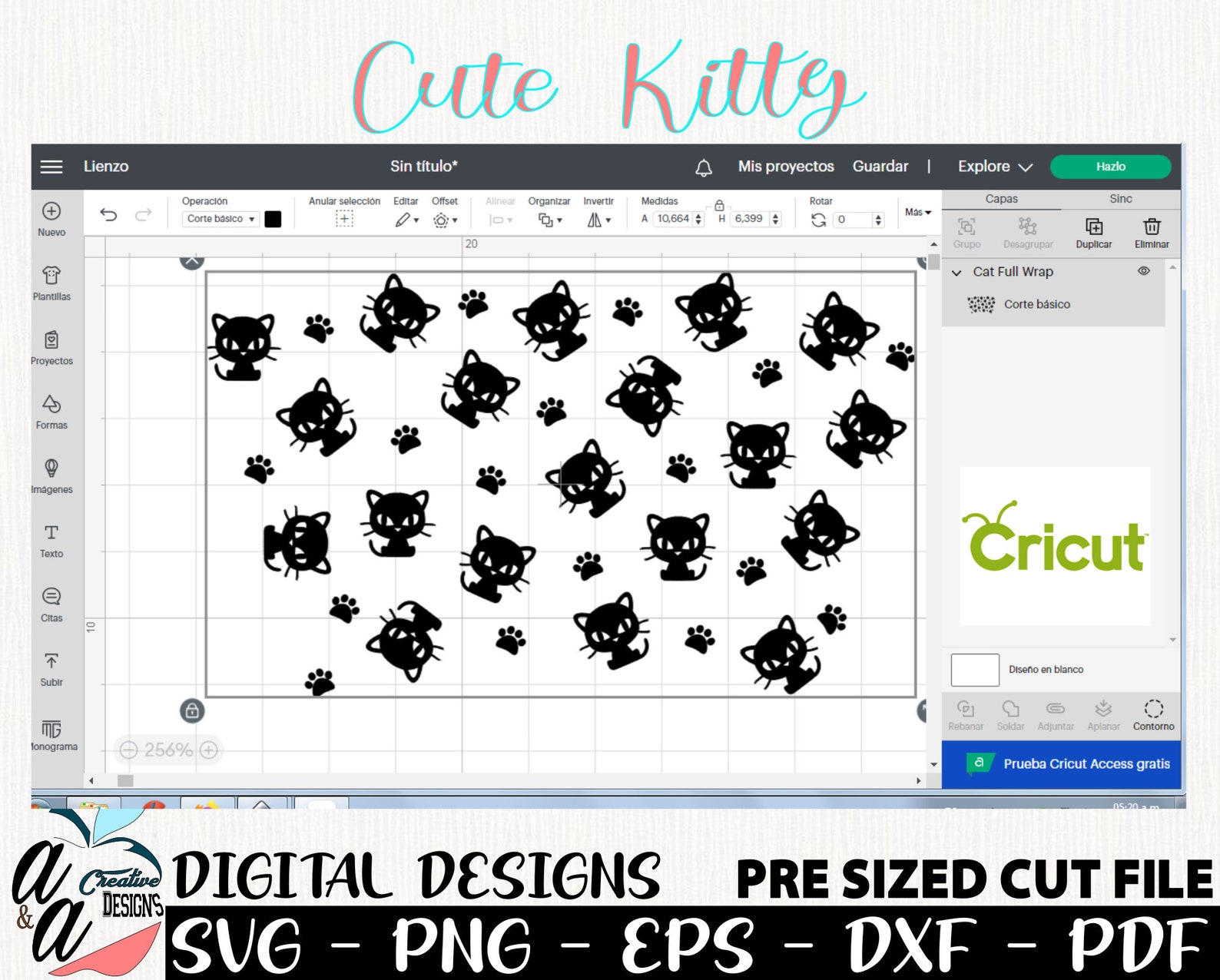 Cute Kitty Svg Kitty Wrap 24 Oz Pet Designs Cat Svg - Etsy