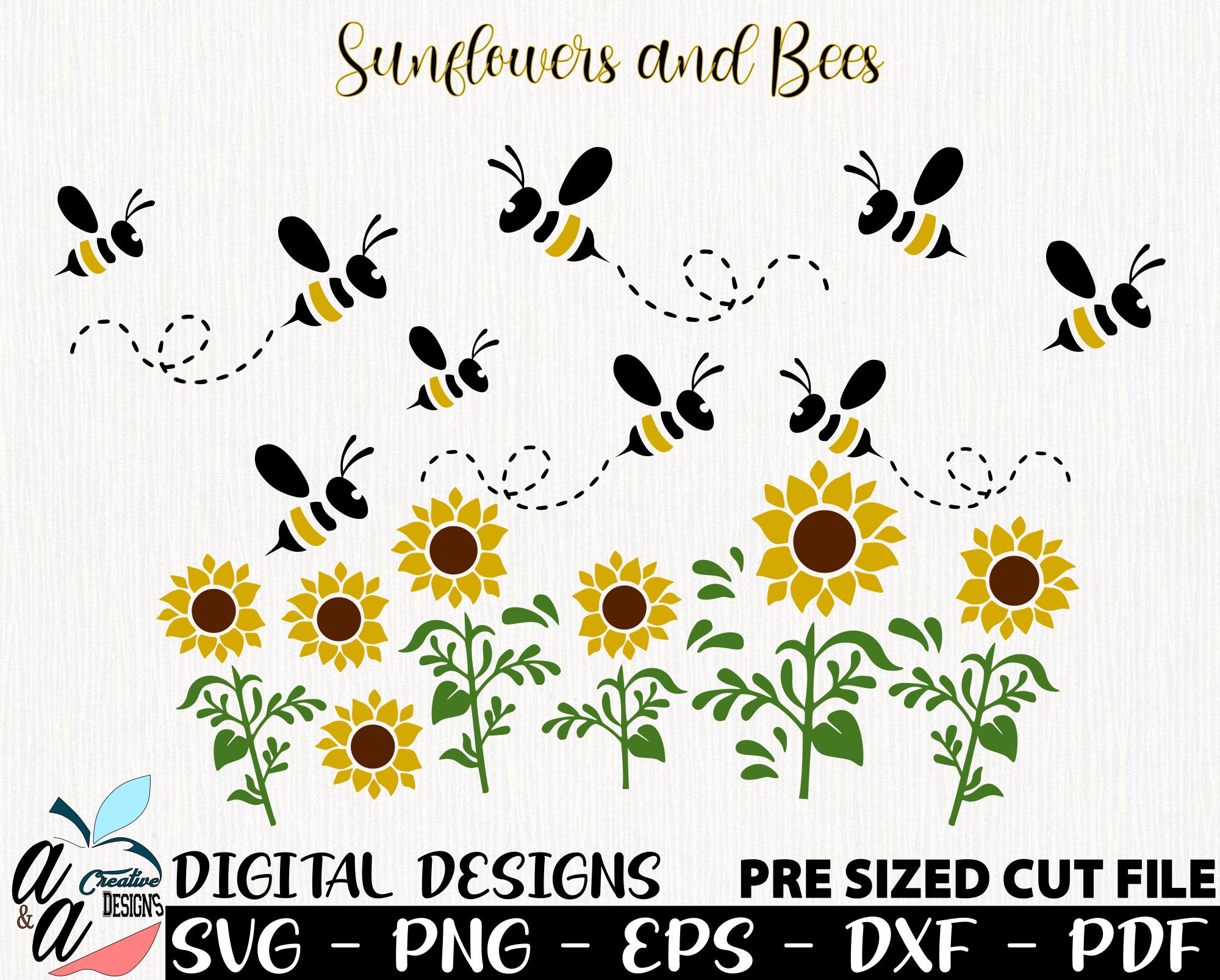 Sunflowers Svg Sunflowers Cup Not Hole Sunflowers Full Wrap - Etsy