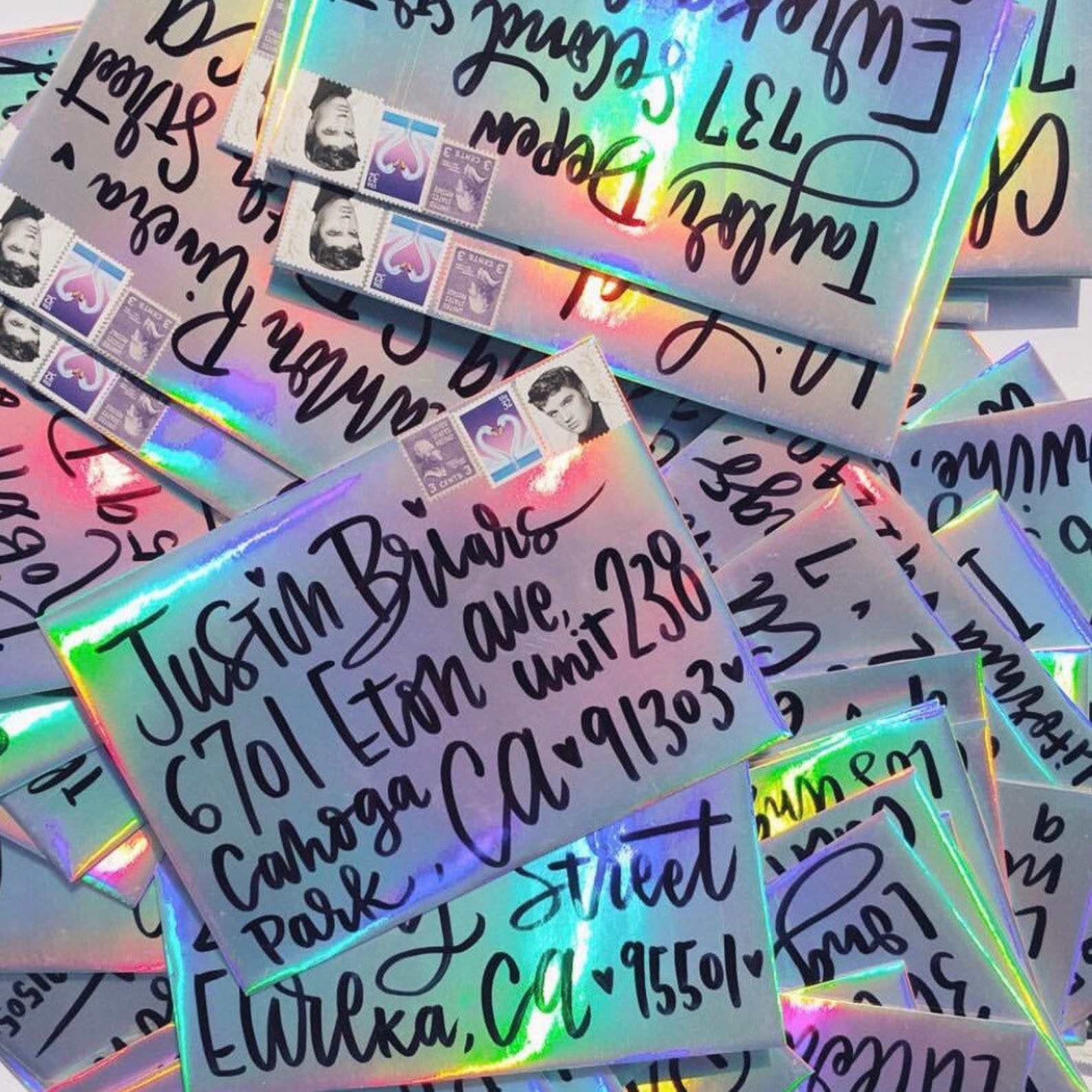 6 X 9 Envelopes Iridescent Holographic Peel & Stick Large Size - Etsy