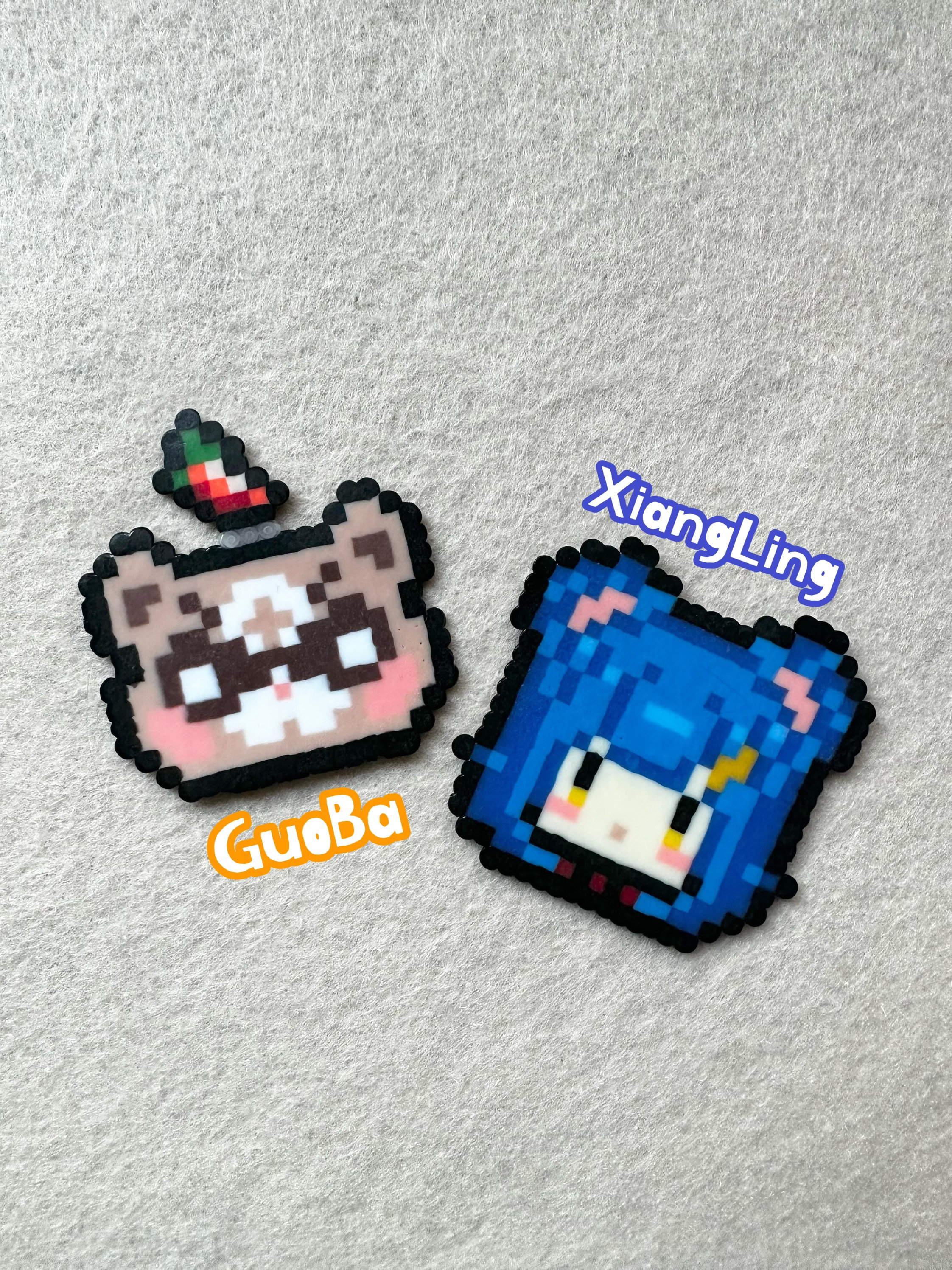 Genshin Impact Pixel Art, Perler Beads Art, Xiang Ling, Guo Ba ...