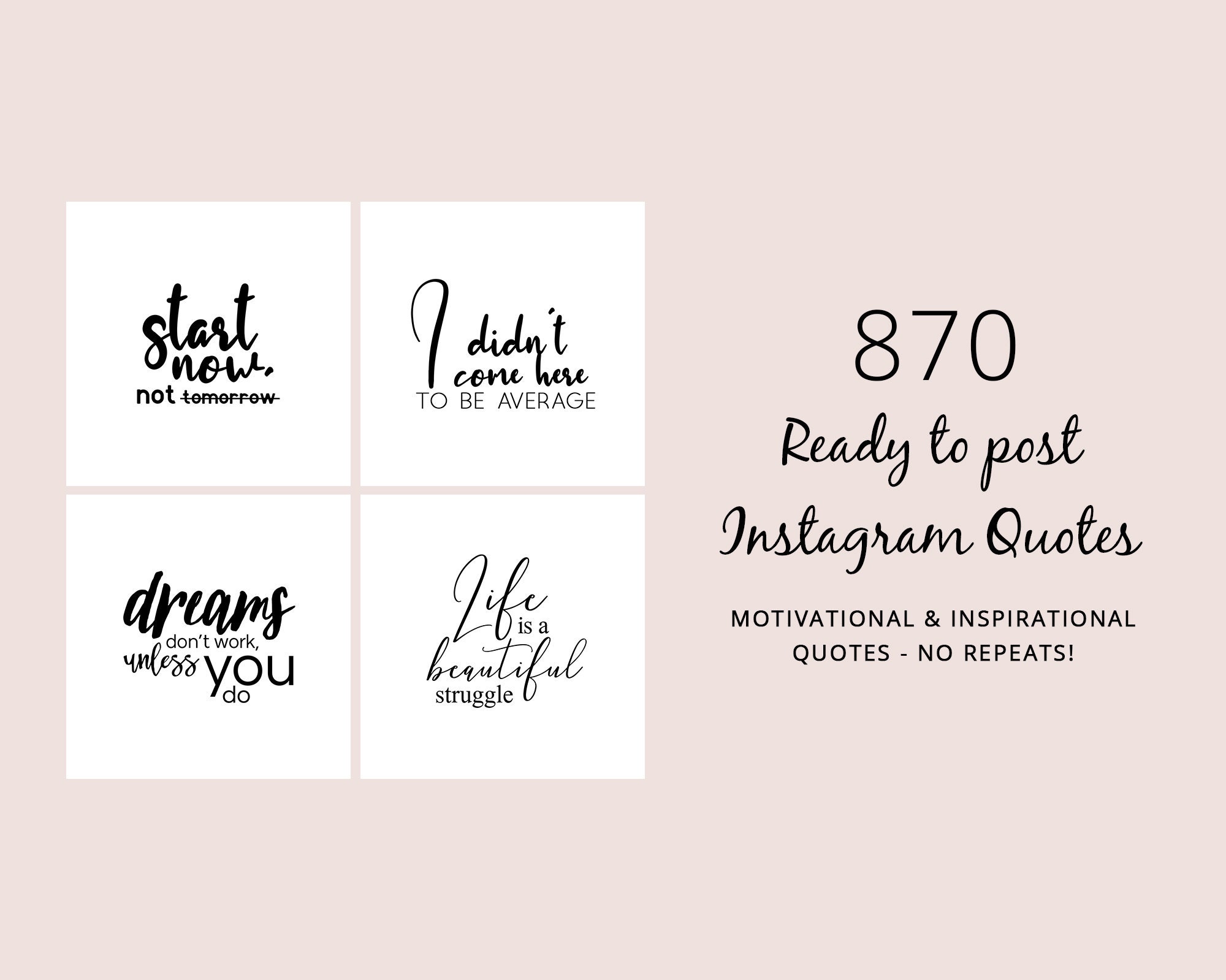 870 Instagram Post Quotes White Edition, Social Media Quotes ...