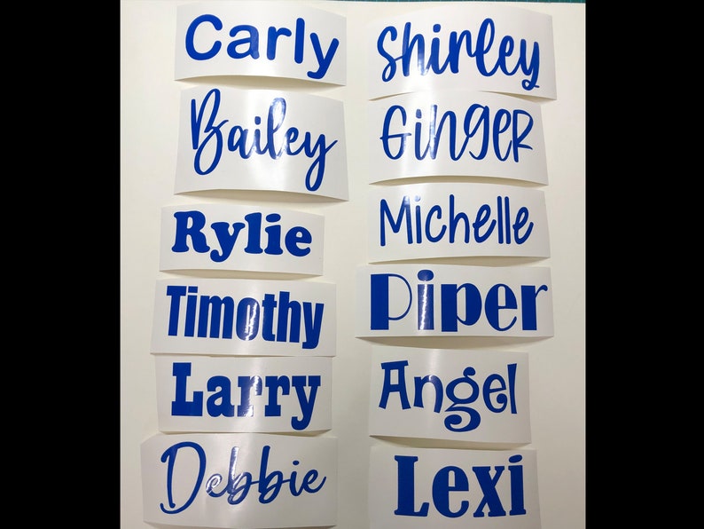 Name Decals/custom Vinyl Name Decals/personalized Name Decals ...