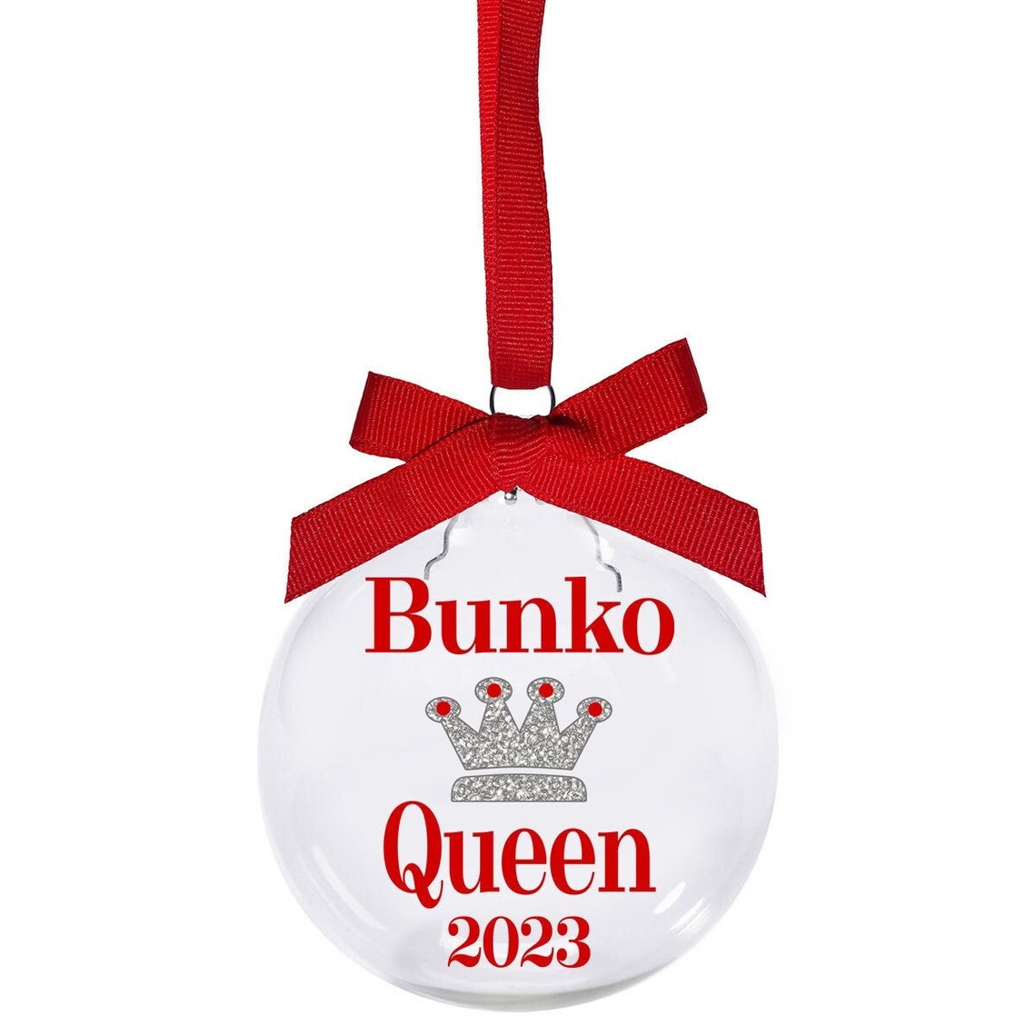 Bunko Queen 2023 Christmas Ornament Hostess Bunco Gift Bunco Exchange ...