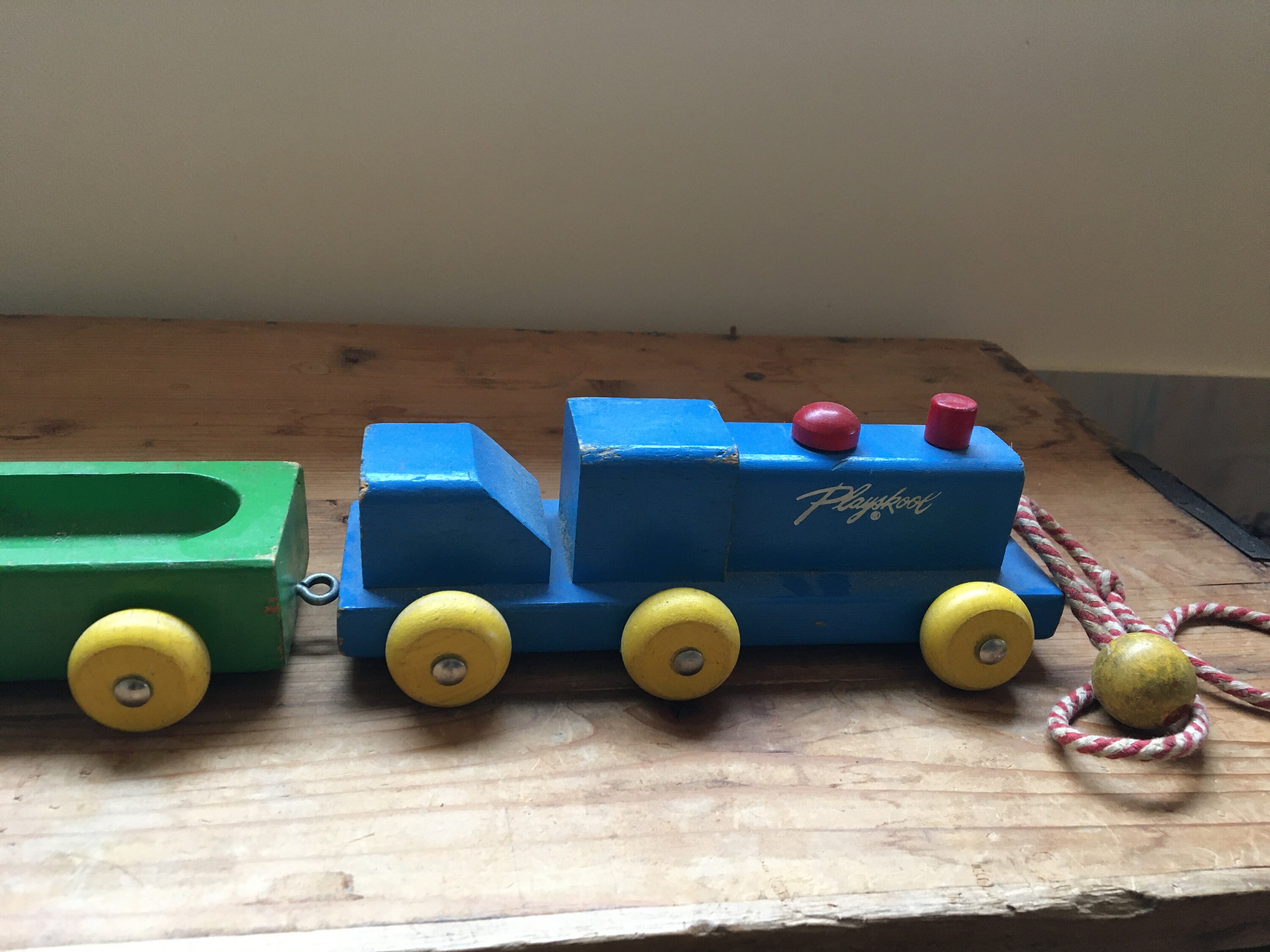 Playskool Wooden Pull Toy Train - Etsy
