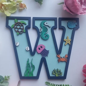 Under The Sea Letters Letter Standee PH Size: 1.5ft (18 Inches)