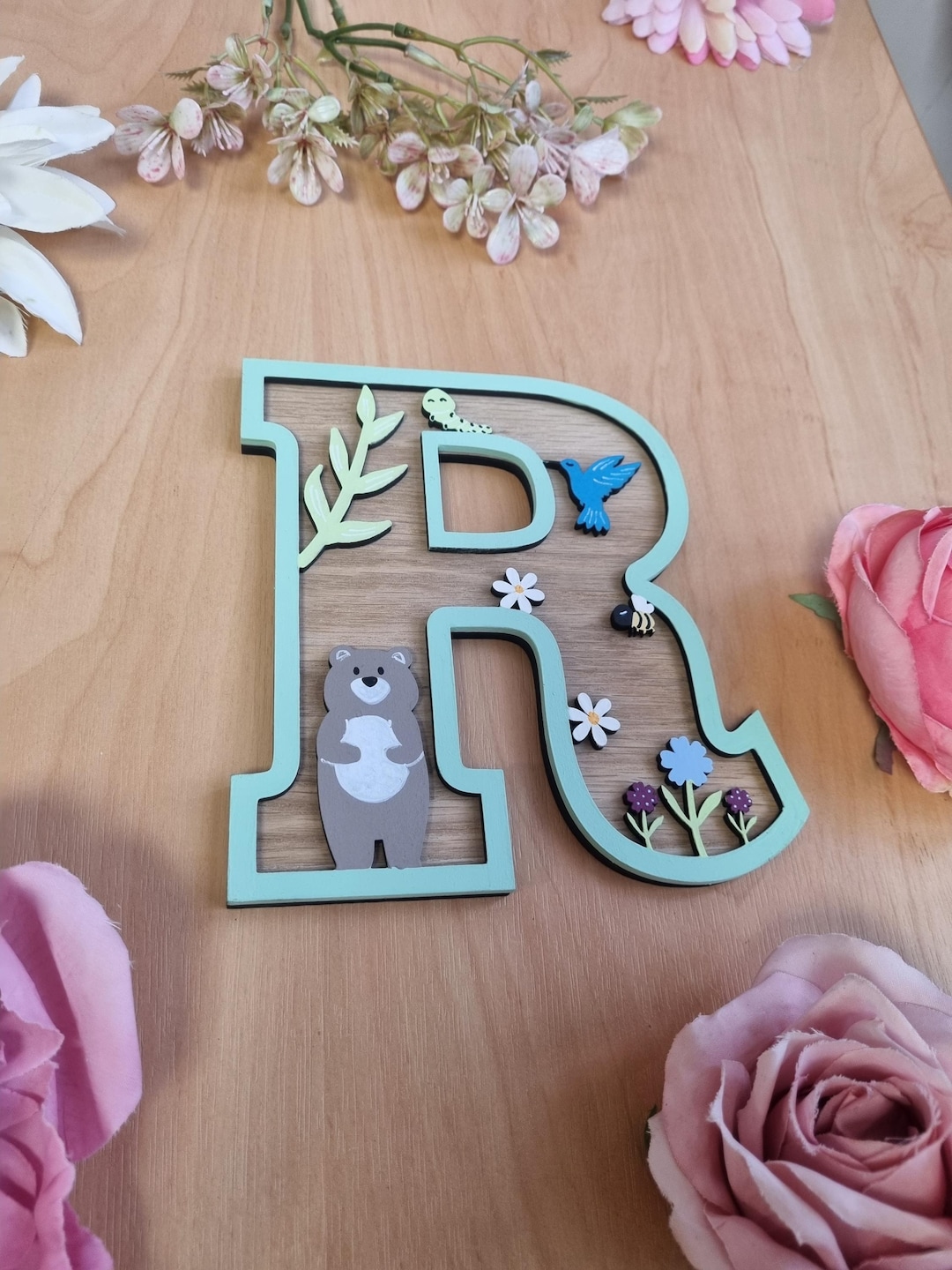 Woodland Theme Letters Personalised Woodland Animal Themed Wall Art ...