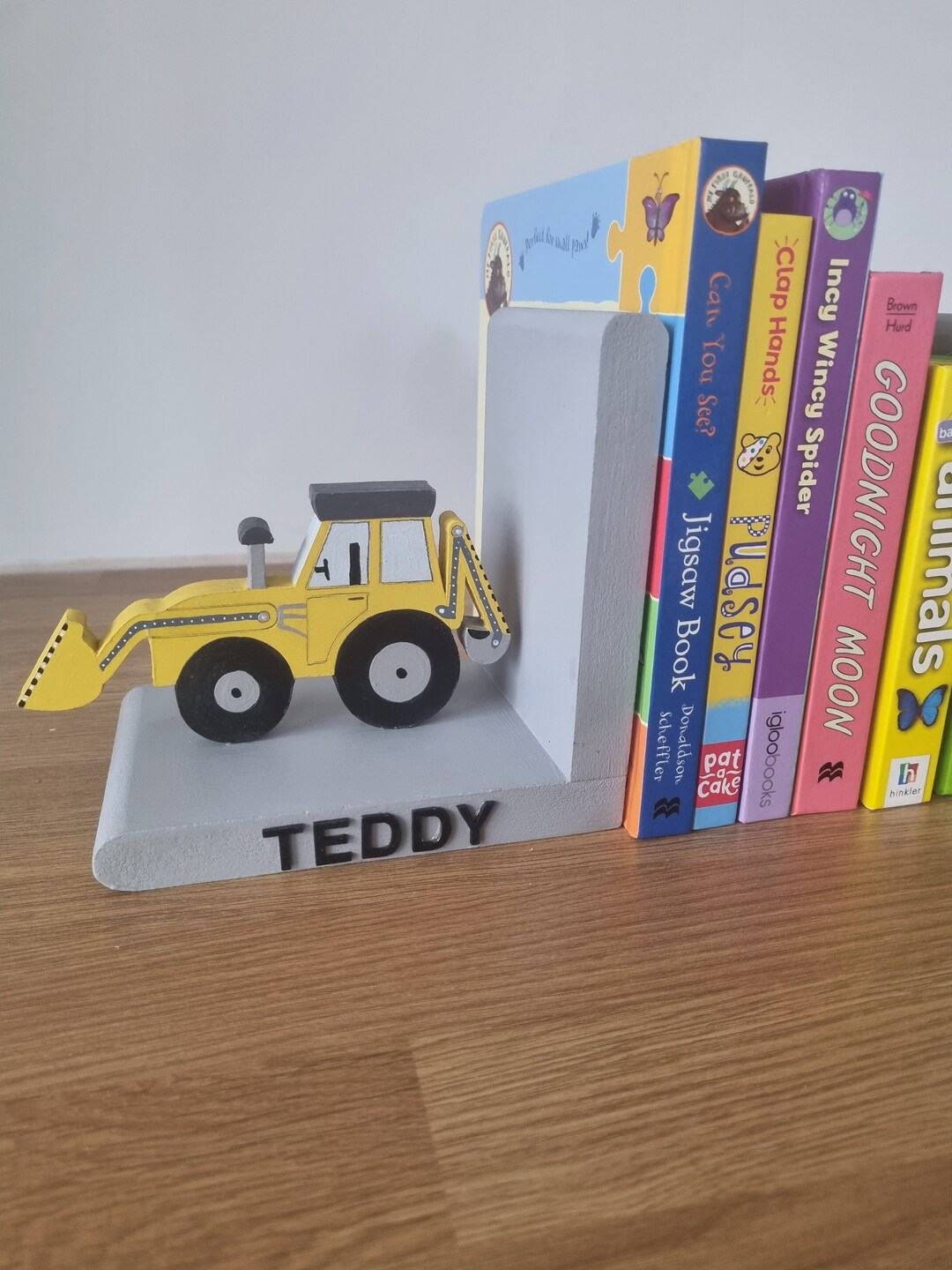 Handmade Wood Digger Bookends: Construction Nursery Decor - Etsy