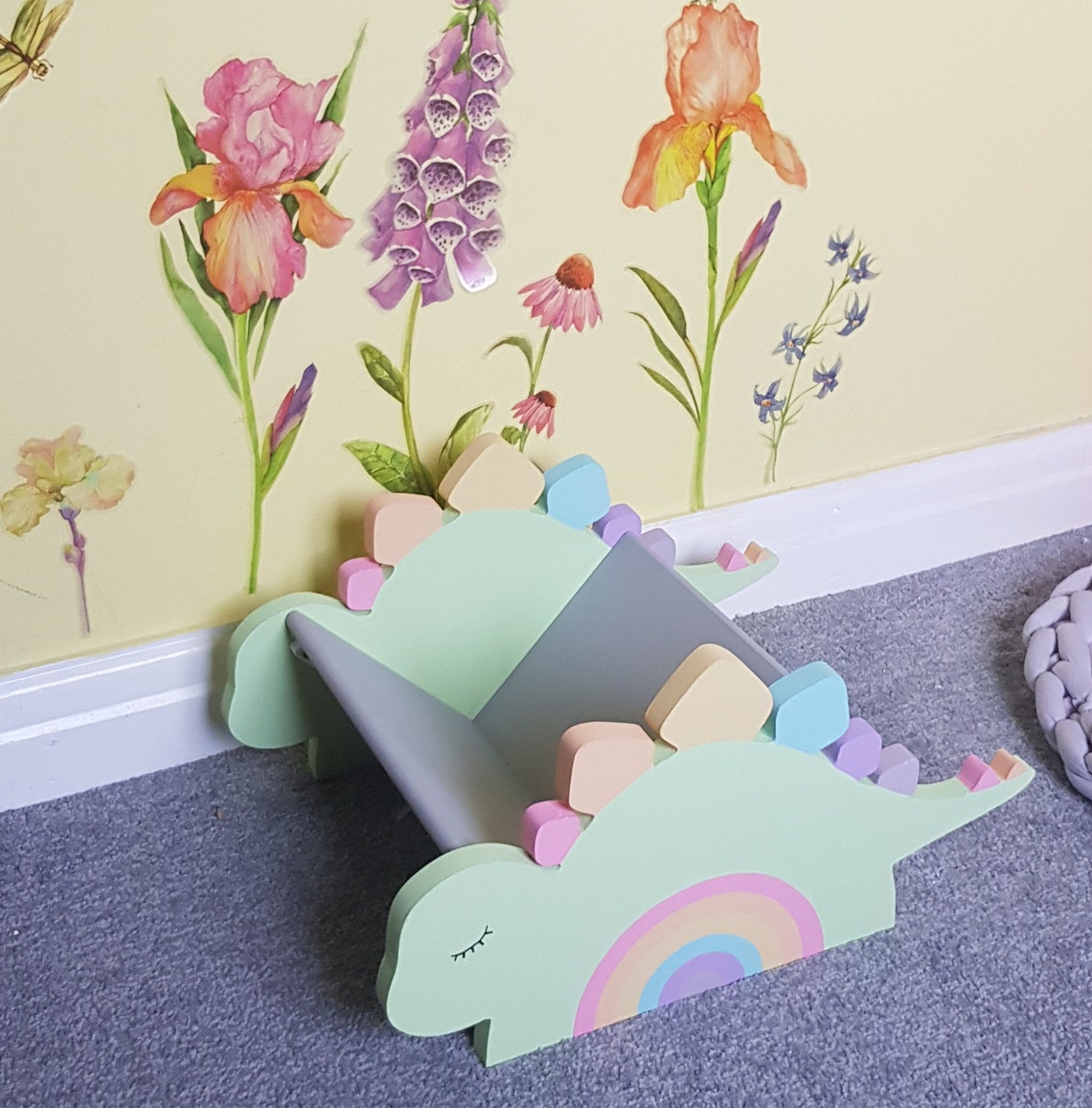 Dinosaur Bookcase Dinosaur Book Caddy Handmade Wooden | Etsy