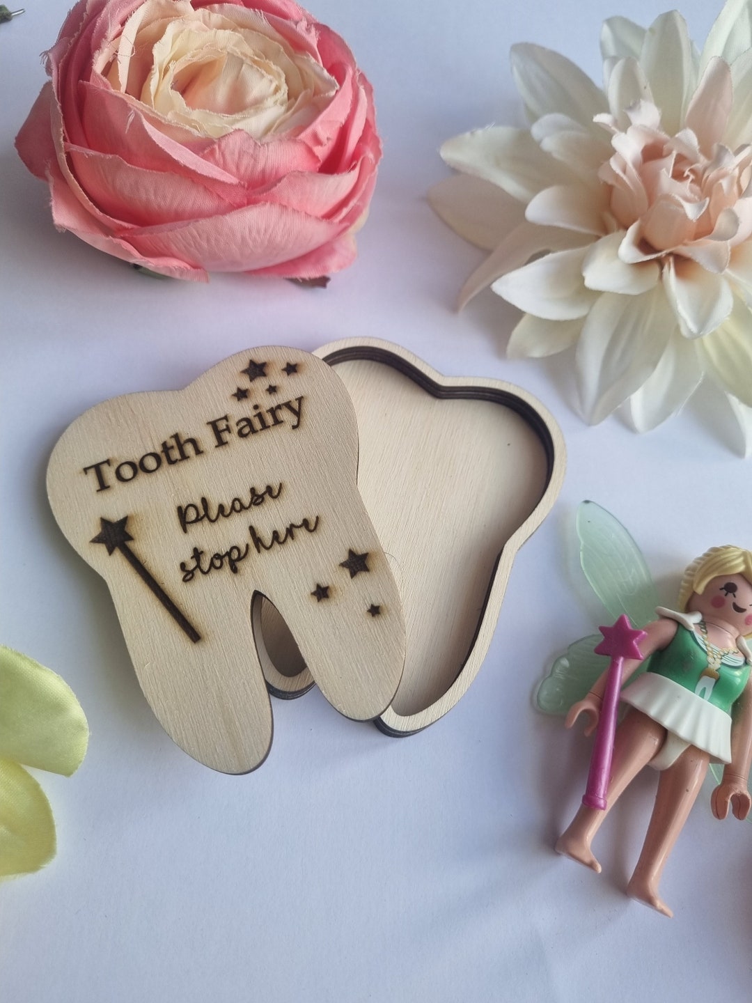 Wooden Tooth Fairy Box, Handmade Tooth Fairy Coin Store, Personalised ...