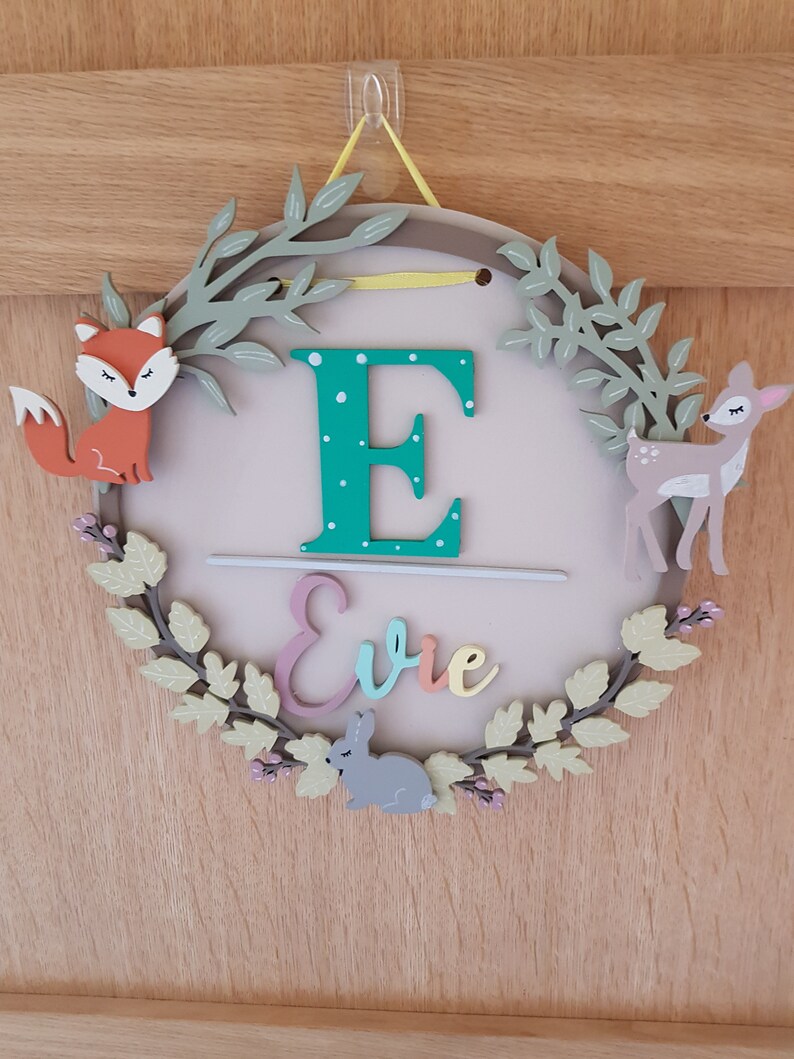 Personalised Woodland Door Sign Woodland Name Plaque Kids - Etsy UK