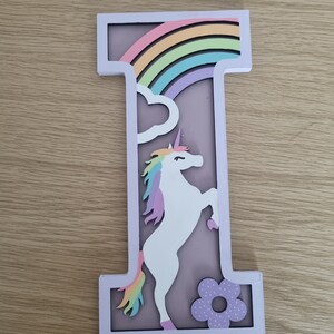 Personalised Unicorn Themed Wall Letters for Children's Room - Etsy