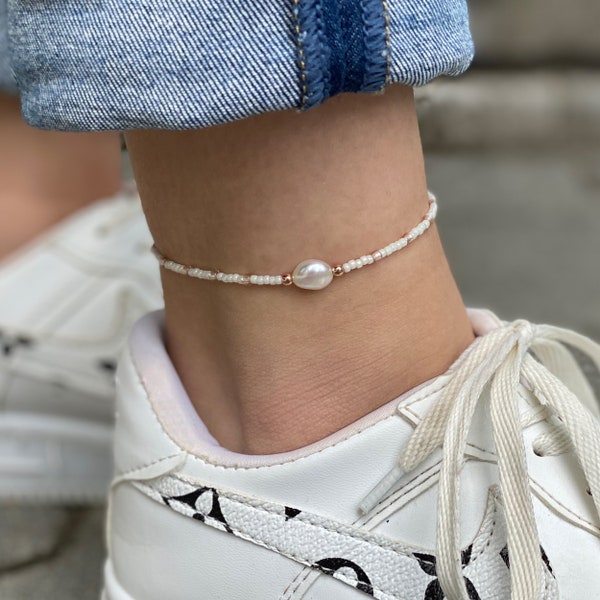 Pearl Anklet - Etsy