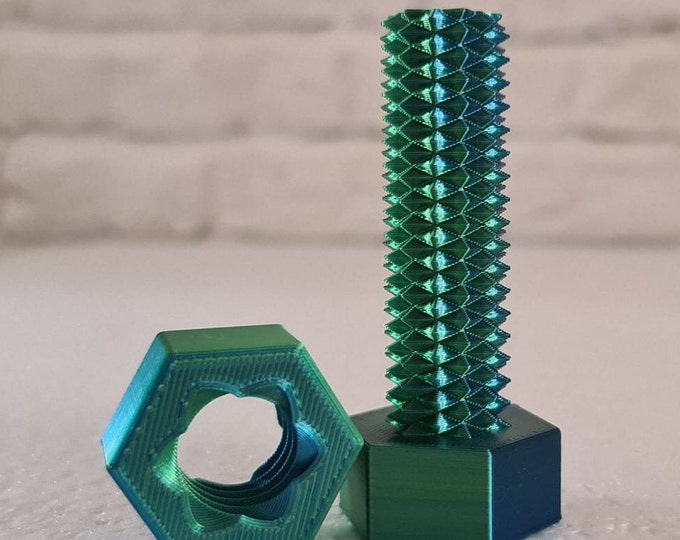 3d Printed Bolt Screw Nut, Fidget Toy - Etsy