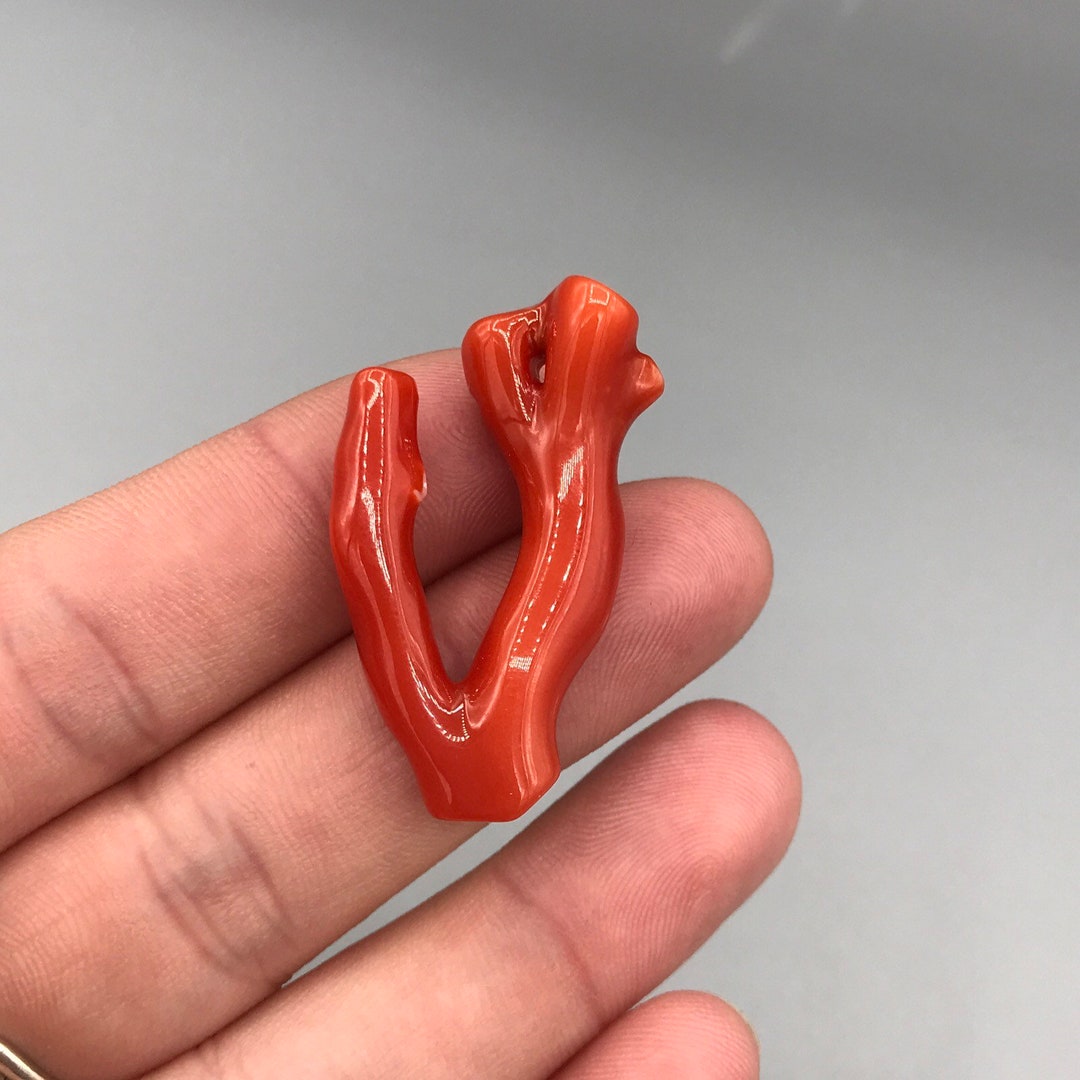 Vintage Momo Coral Branch, Japanese Red Coral Carving Jewelry Making - Etsy