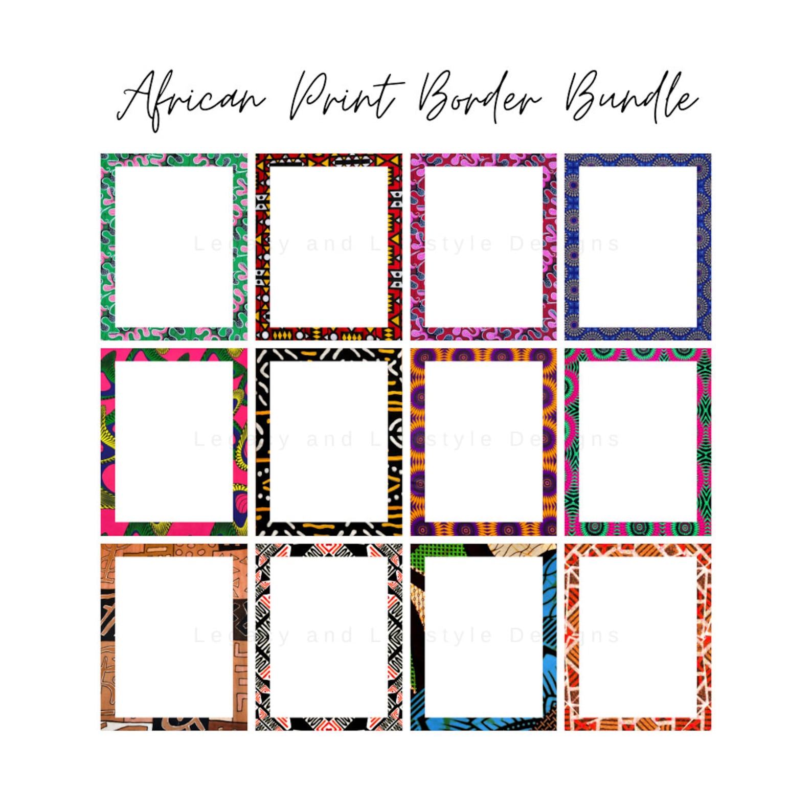 African Print Border Bundle, Party | Wedding | Special Occasion ...