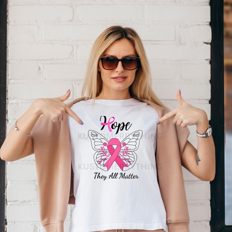 Hope They All Matter PNG | Pink Ribbon Cancer Awareness Design ...