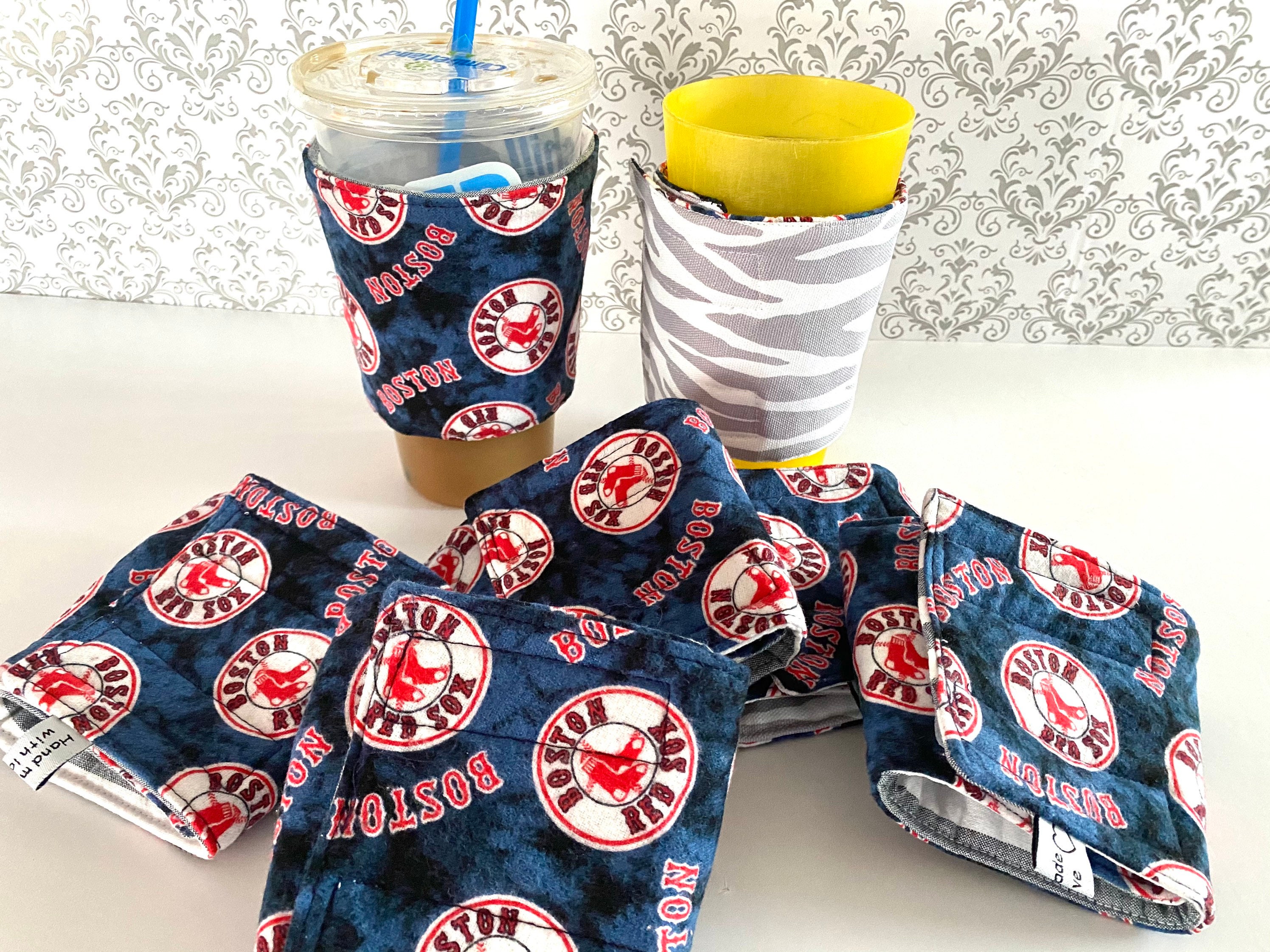 Boston Red Sox Adjustable/reversible Cup Sleeve - Etsy