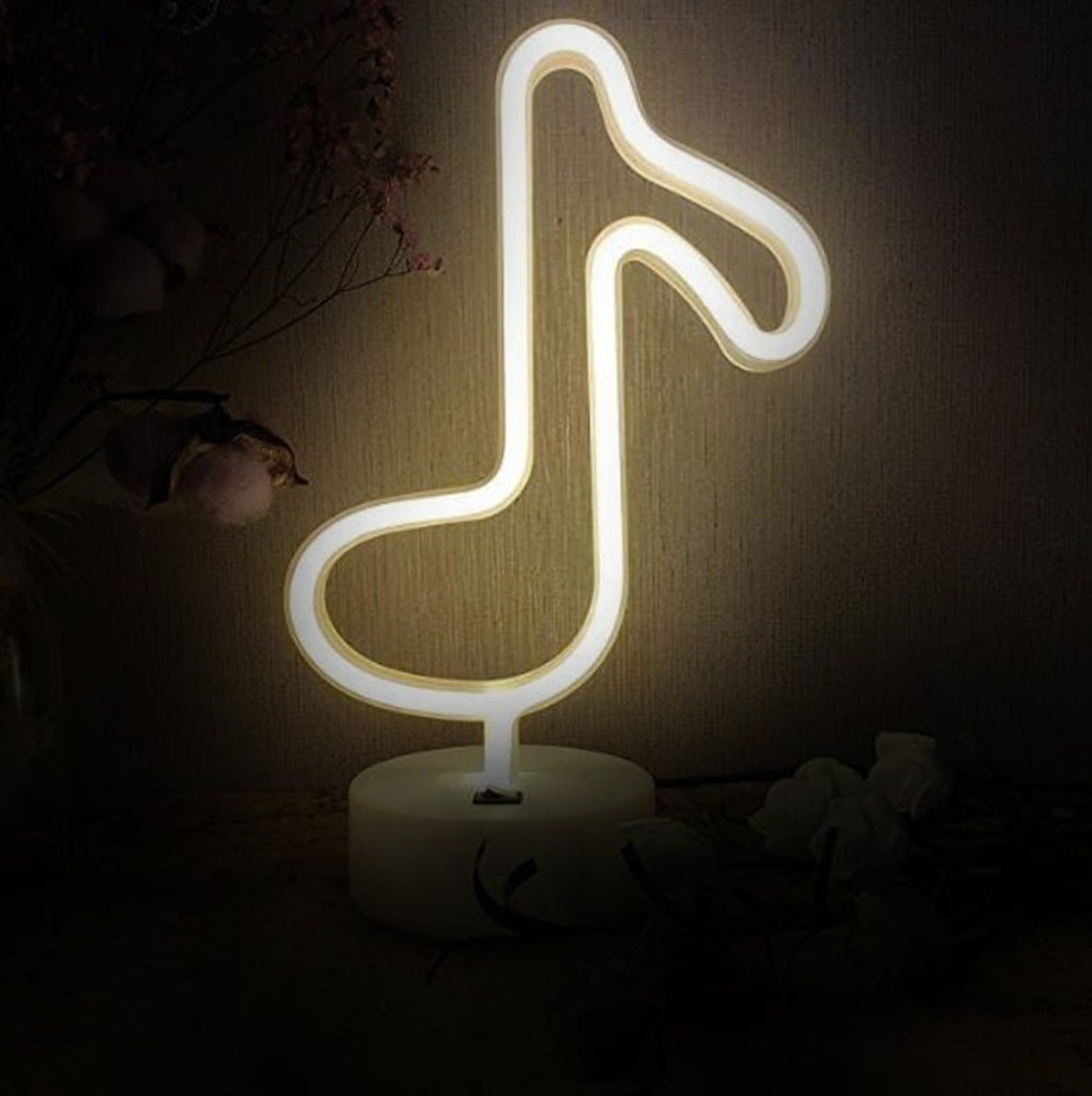 Music Note Lamp LED Music Note Light Neon Music Note Lamp | Etsy