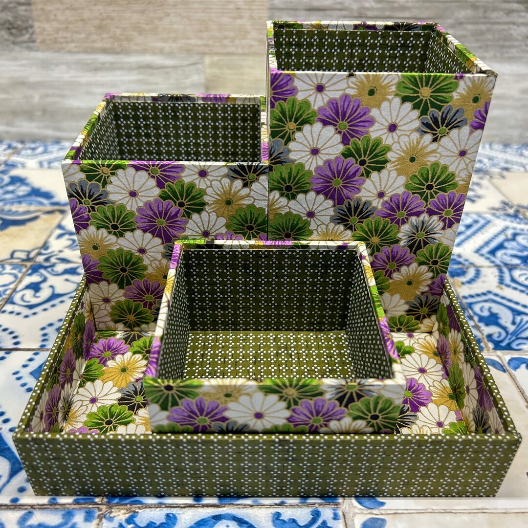 Elegant Handmade Desk Organizer Set for Home Office | Chic and ...